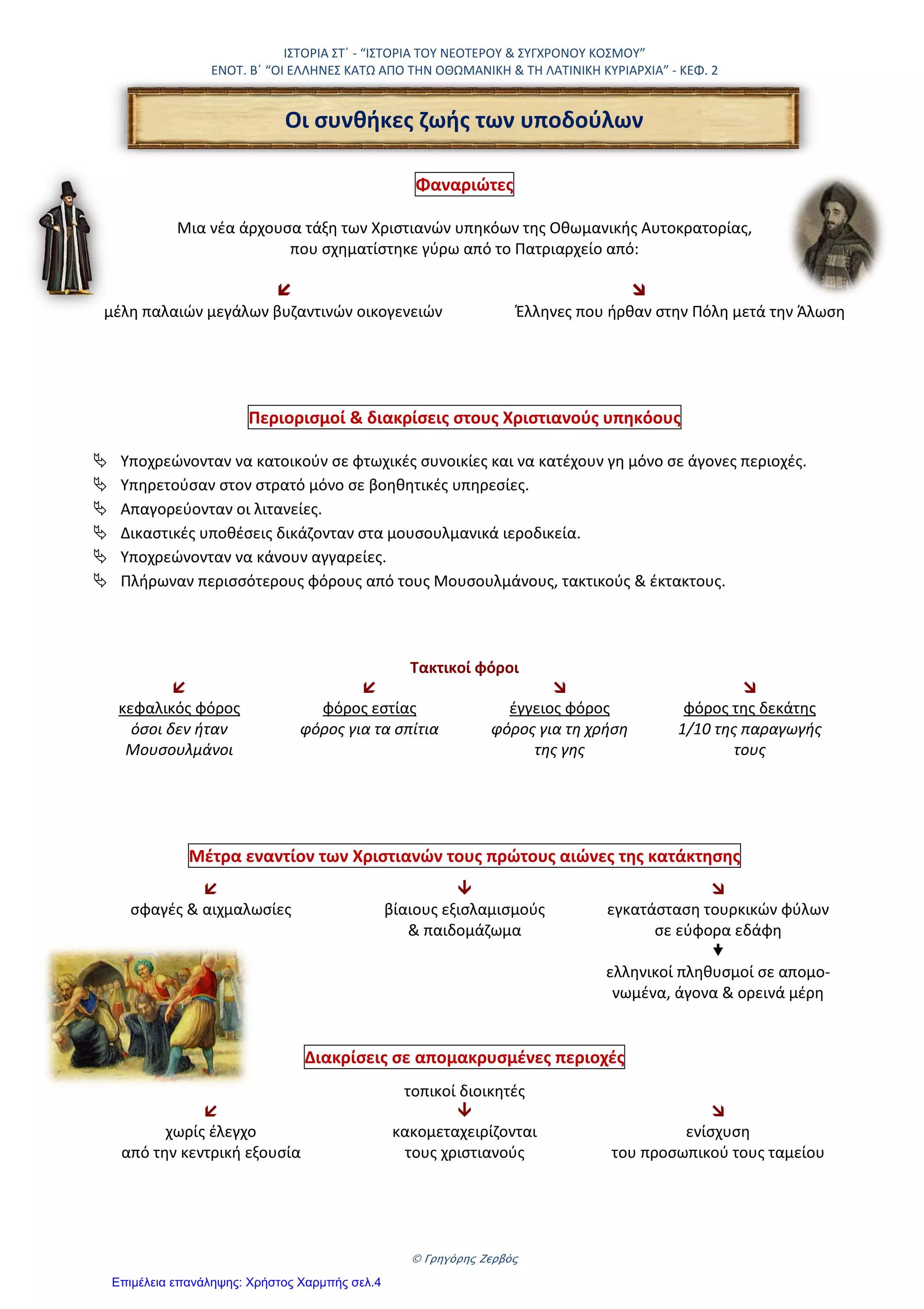 Ιστορία ΣΤ΄ - Επανάληψη 2ης ενότητας.΄΄ Οι Έλληνες κάτω από την ...