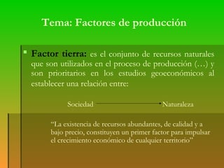 .Factores de producción II Sec. | PPT