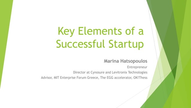 Key Elements of a Successful Startup | PPT