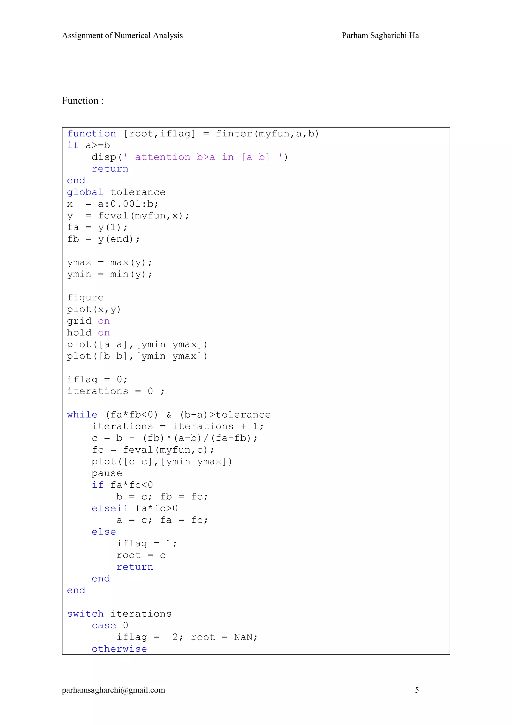 Numerical Methods With Matlab Bisection Mueller S Newton Raphson False Point X G X Pdf