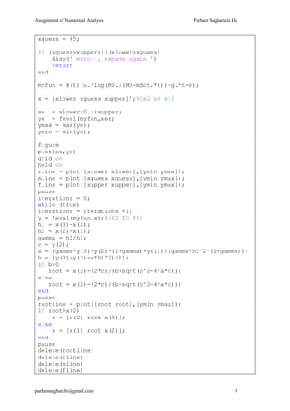 NUMERICAL METHODS WITH MATLAB : bisection,mueller's,newton-raphson,false point,x=g(x) | PDF ...