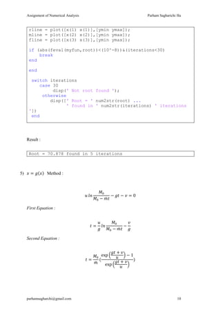 NUMERICAL METHODS WITH MATLAB : bisection,mueller's,newton-raphson ...