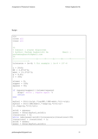 NUMERICAL METHODS WITH MATLAB : bisection,mueller's,newton-raphson ...