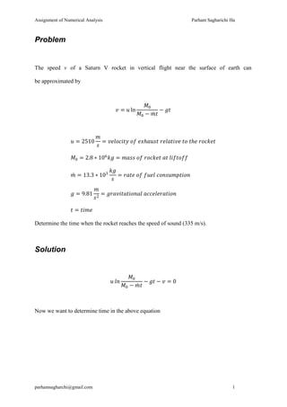 NUMERICAL METHODS WITH MATLAB : bisection,mueller's,newton-raphson,false point,x=g(x) | PDF