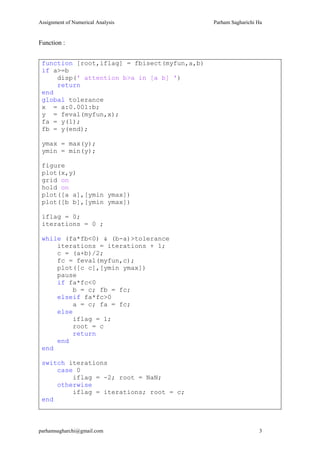 NUMERICAL METHODS WITH MATLAB : bisection,mueller's,newton-raphson ...