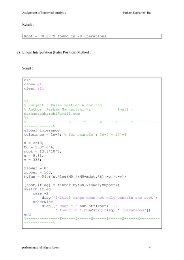 Numerical Methods With Matlab Bisection Mueller S Newton Raphson False Point X G X Pdf