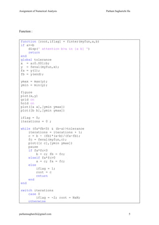 NUMERICAL METHODS WITH MATLAB : bisection,mueller's,newton-raphson ...