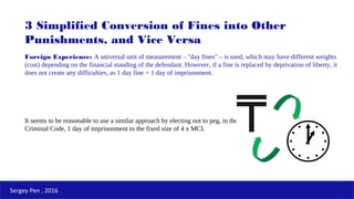Foreign Experience of Criminal Fines Implementation Feasibility | PPT