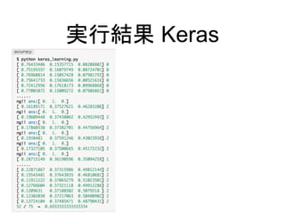 機械学習フレームワーク横断、Chainer, Keras | PPT