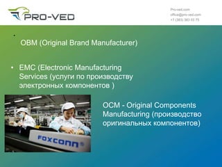 Контрактное производство | PPT
