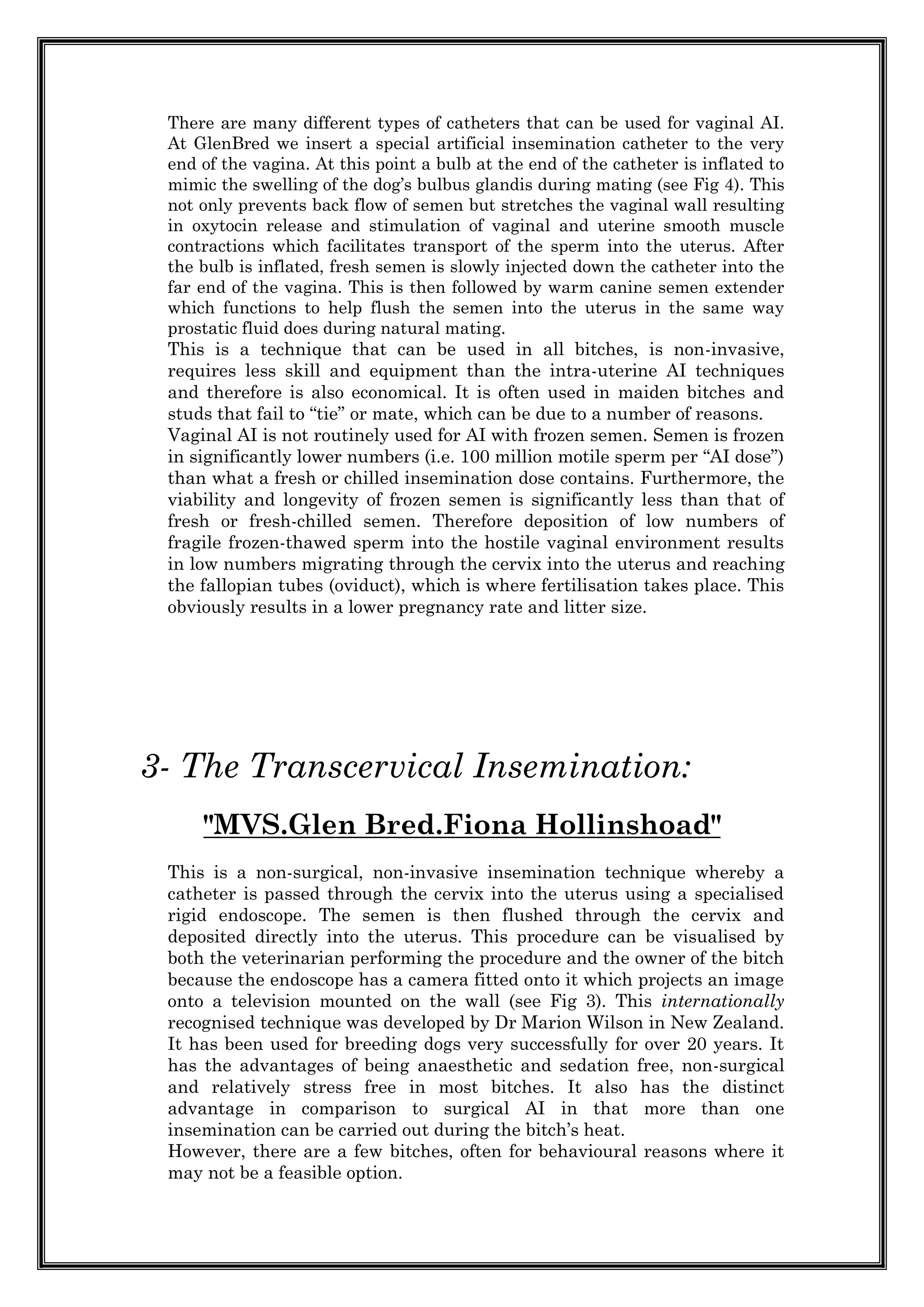 techniques of artificial insemination | PDF