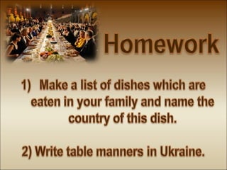 презентация National cuisines of different countries | PPT