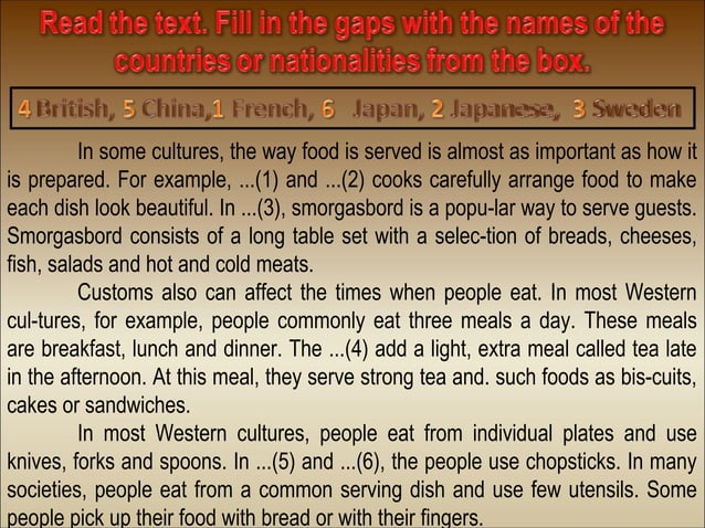 презентация National cuisines of different countries | PPT