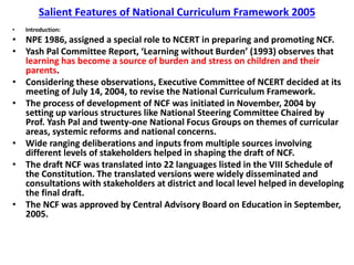 ଜାତୀୟ ପାଠ୍ୟକ୍ରମ ଆଧାର ୨୦୦୫ NCF-2005 | PPT