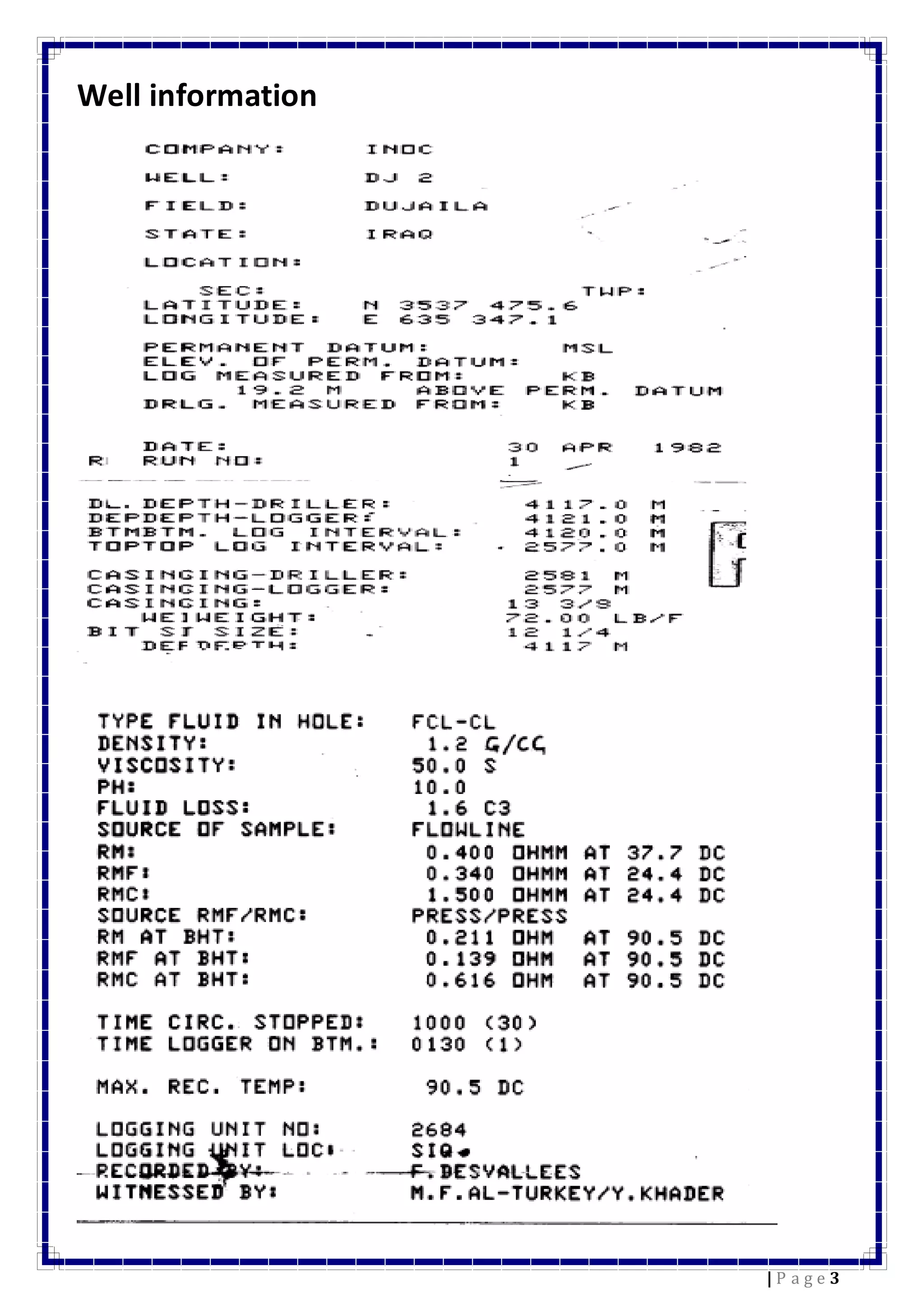 Calculating porosity and water saturation | DOCX