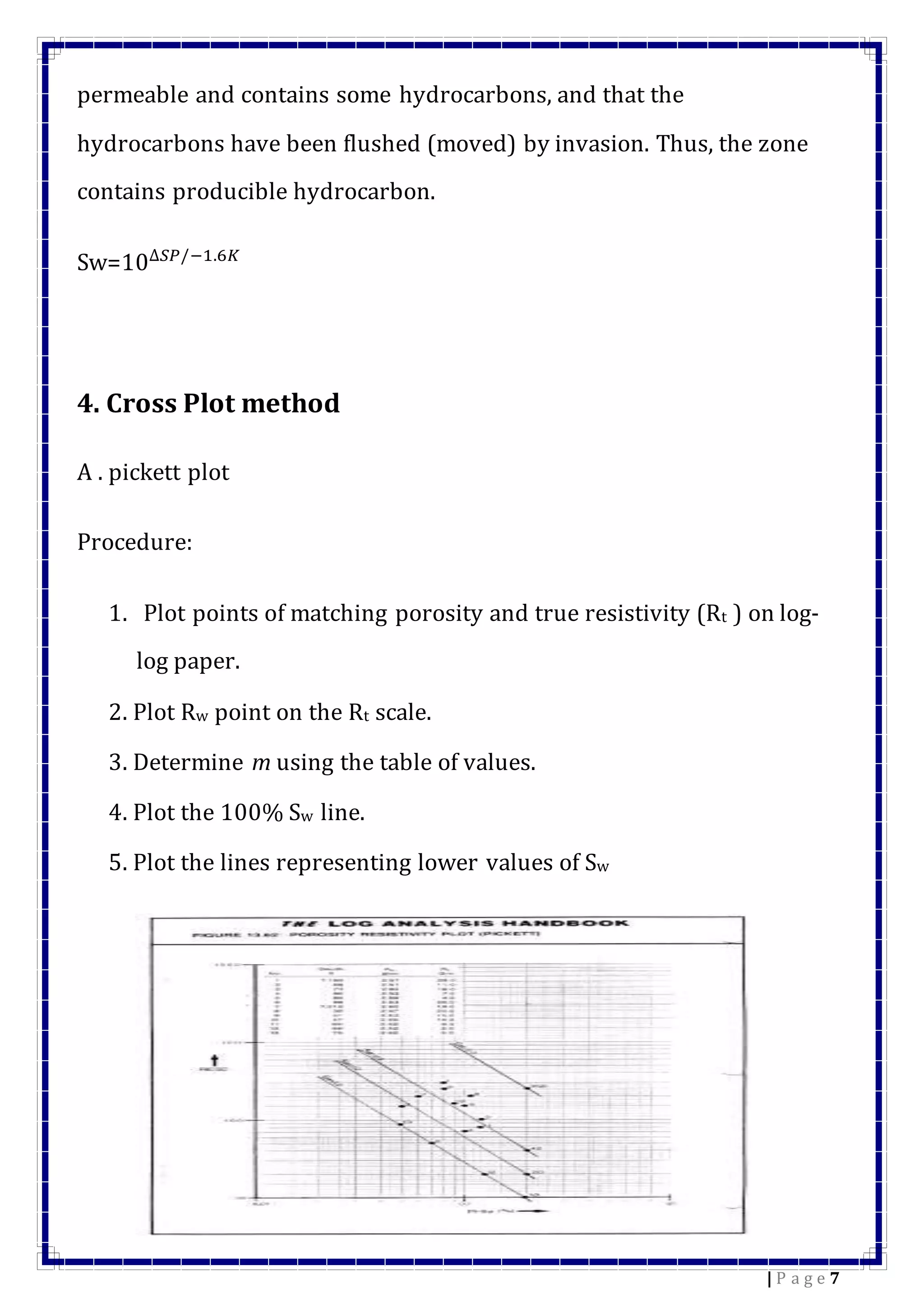 Calculating porosity and water saturation | DOCX