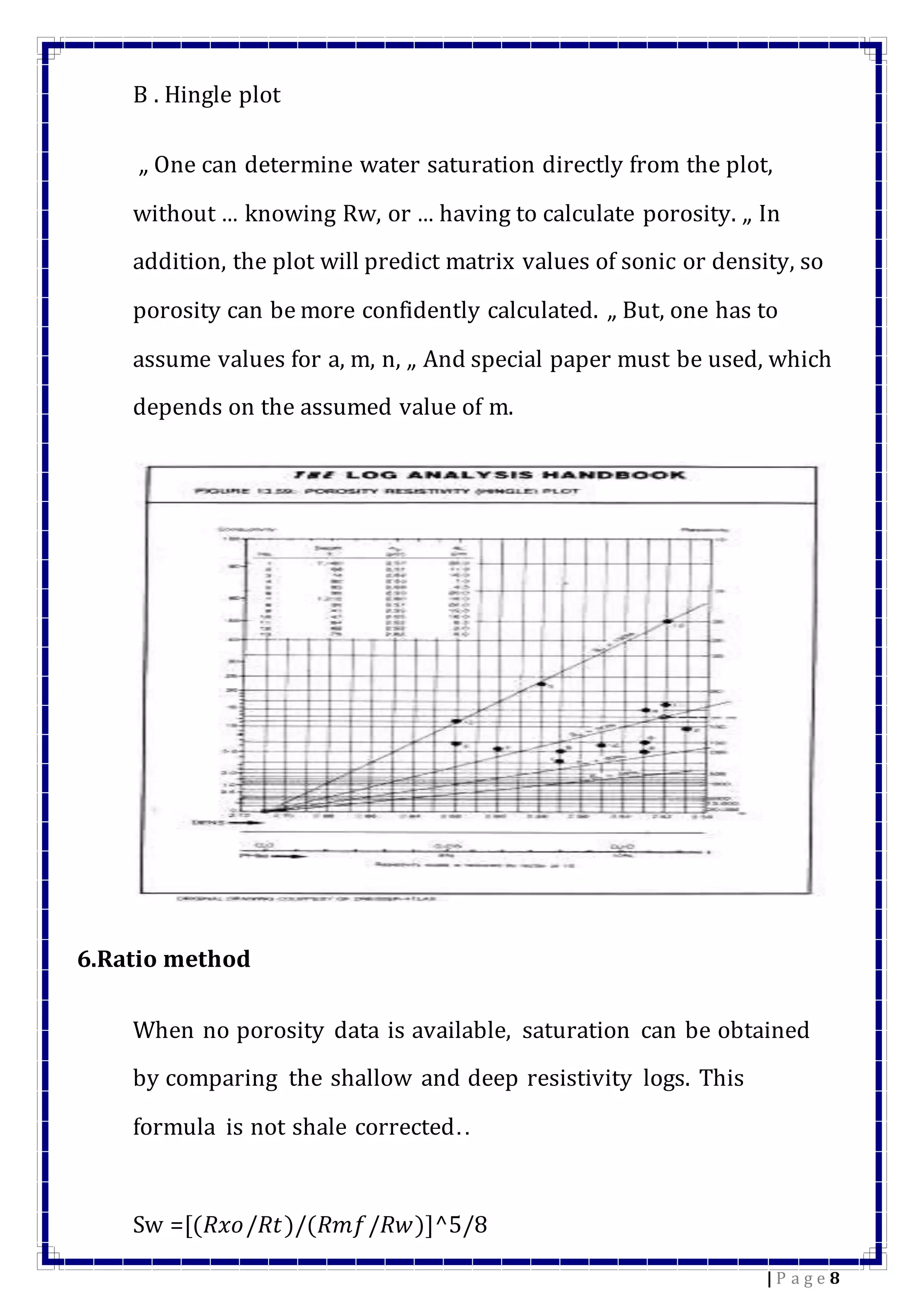 Calculating porosity and water saturation | DOCX