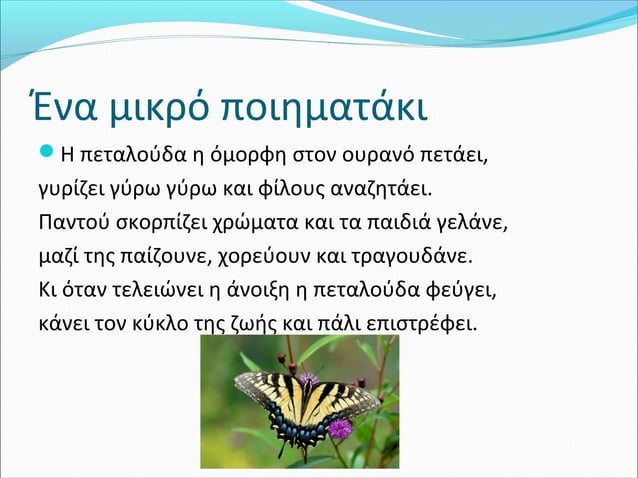 ο κύκλος ζωής της πεταλούδας. | PPT