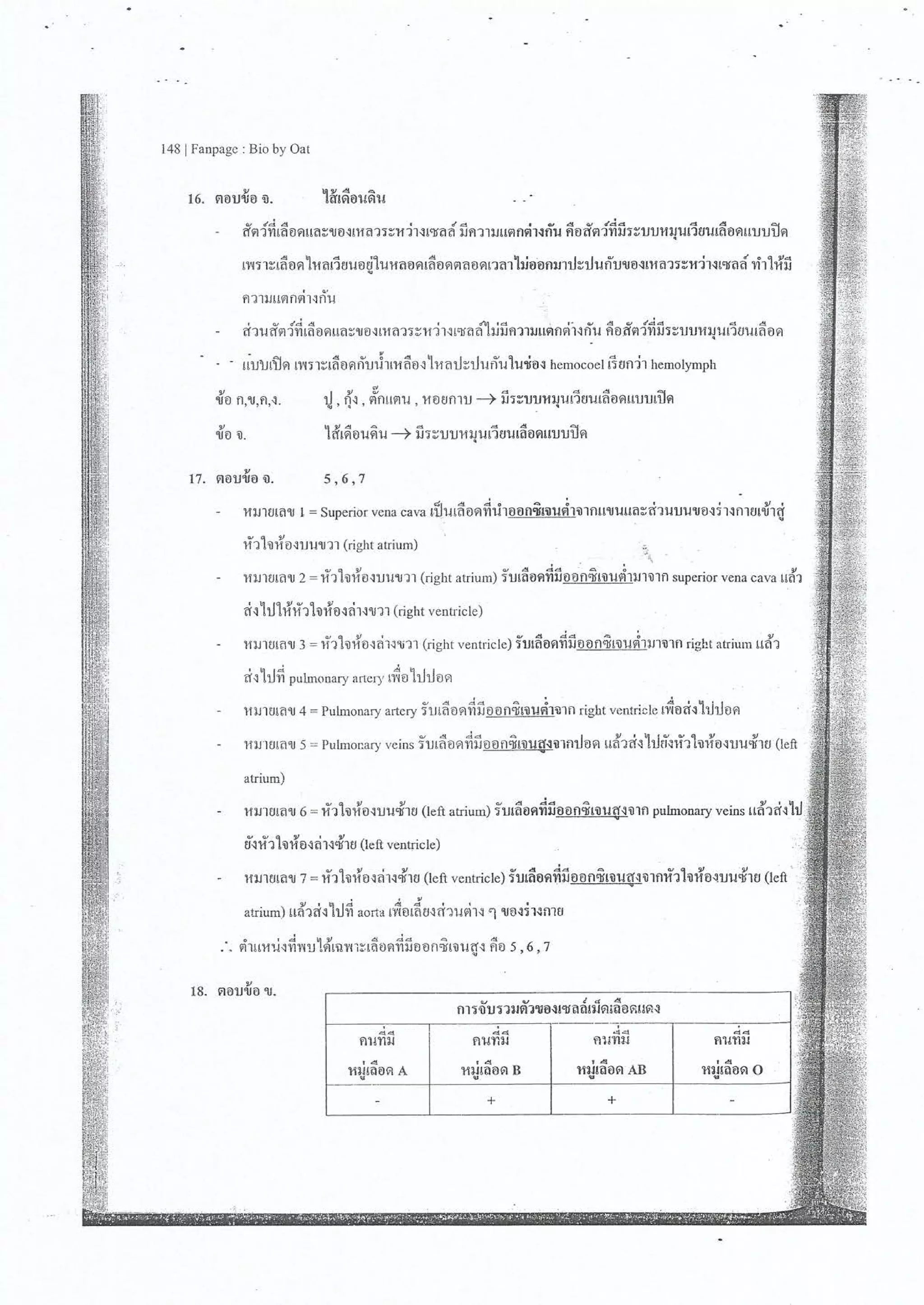 เฉลย กสพท. ชีววิทยา 2559 | PDF