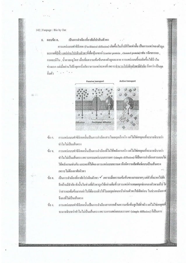 เฉลย กสพท. ชีววิทยา 2559 | PDF