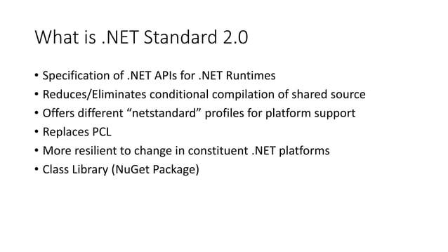.Net standard 2.0 | PPT