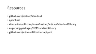 .Net standard 2.0 | PPT