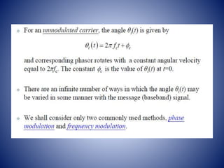 Angle modulation: FM & PM & Spectrum of Angle modulation wave | PPT