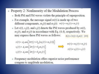 Angle modulation: FM & PM & Spectrum of Angle modulation wave | PPTX