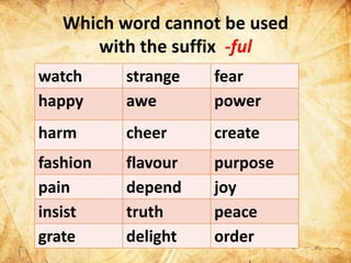 образование прилагательных | PPT
