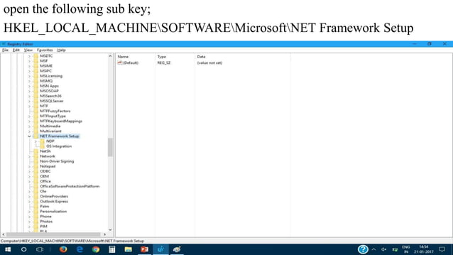 Find out Which Versions of the .NET Framework are Installed on a PC. | PPT