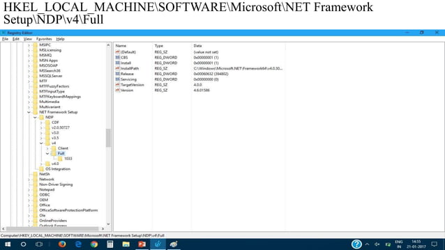 Find out Which Versions of the .NET Framework are Installed on a PC. | PPT