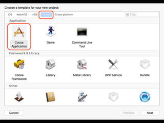 macOS Cocoaを始める | PPTX | Programming Languages | Computing
