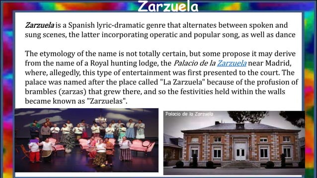 Lesson 1 Zarzuels(Sarswela) | PPTX | Classical Music | Music