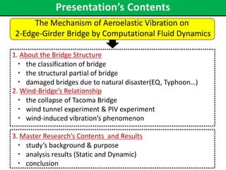 The Mechanism of Aeroelastic Vibration on 2-Edge-Girder Bridge by CFD | PPT