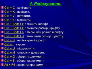 редагування | PPT