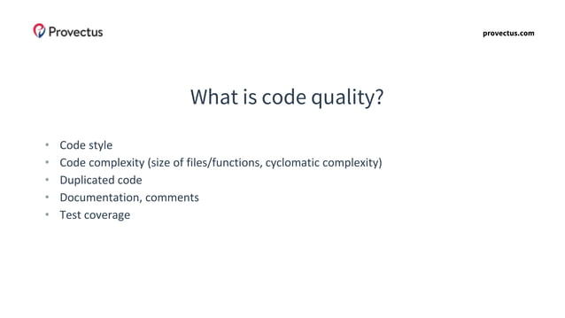 Code quality | PPT
