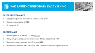 Как зарегистрировать кассу в ФНС и подключить к ОФД | PPT