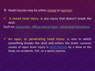 Head Injuries | PPTX