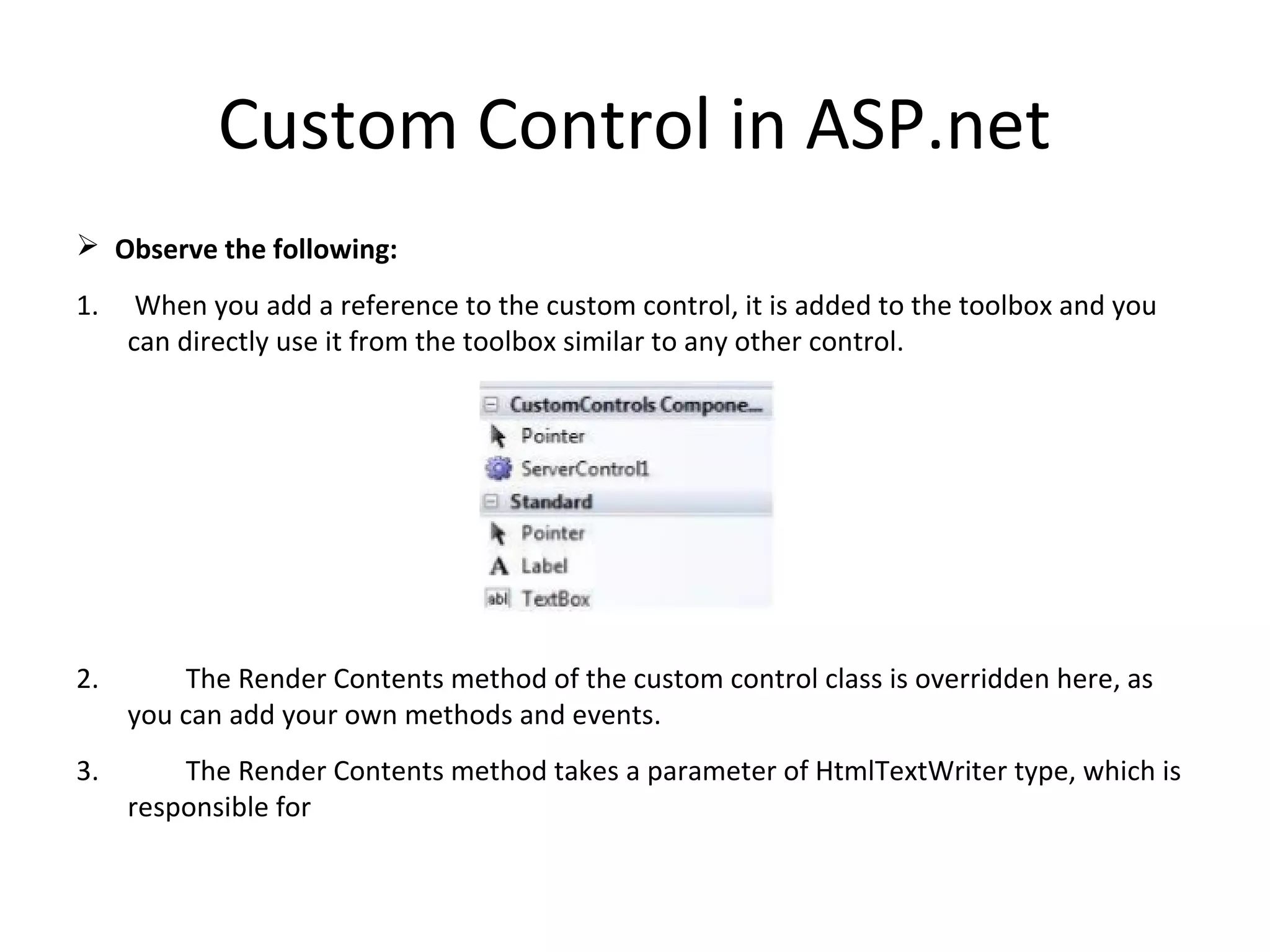 Custom Controls in ASP.net