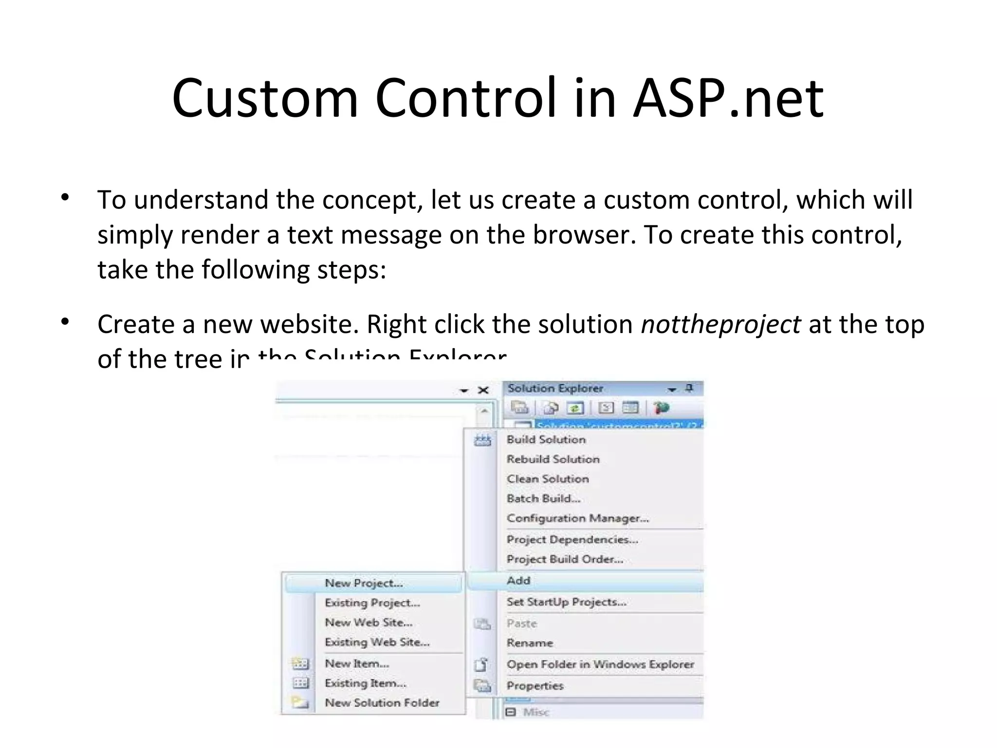 Custom Controls in ASP.net | Web Design and HTML | Internet