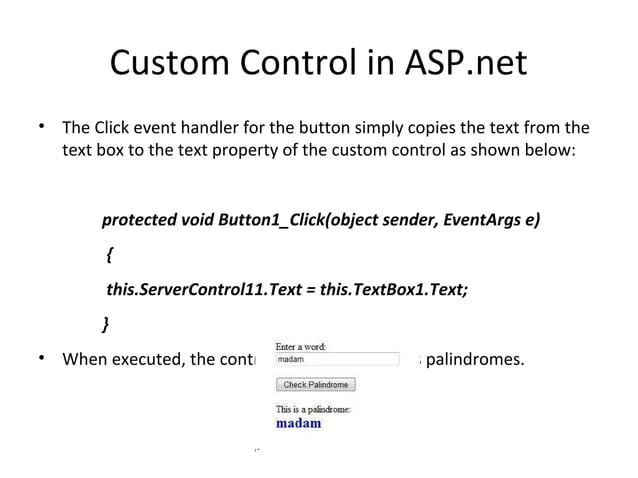 Custom Controls in ASP.net | Web Design and HTML | Internet