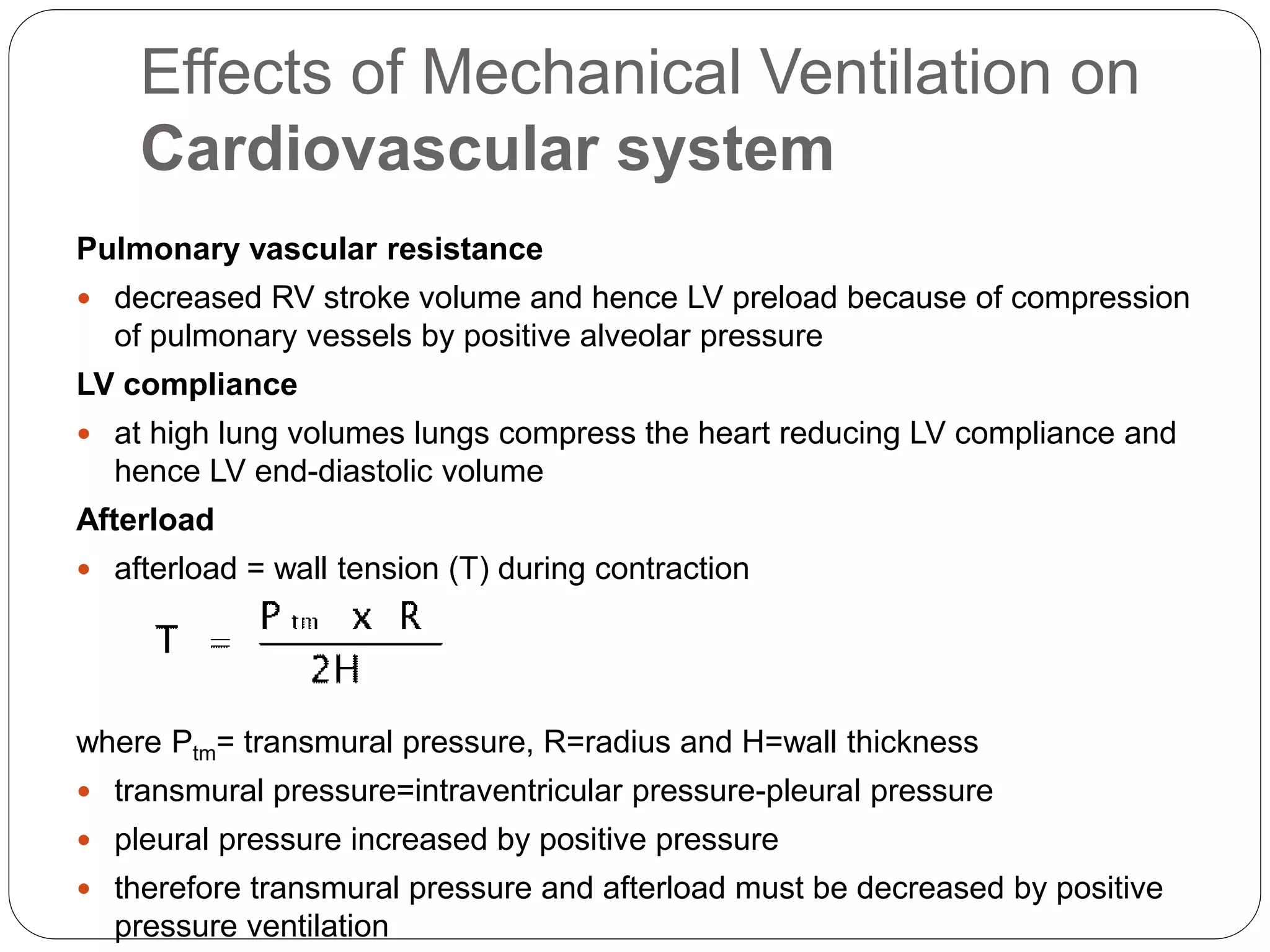 Effects of Mechanical Ventilation on PATIENT BODY | PPTX
