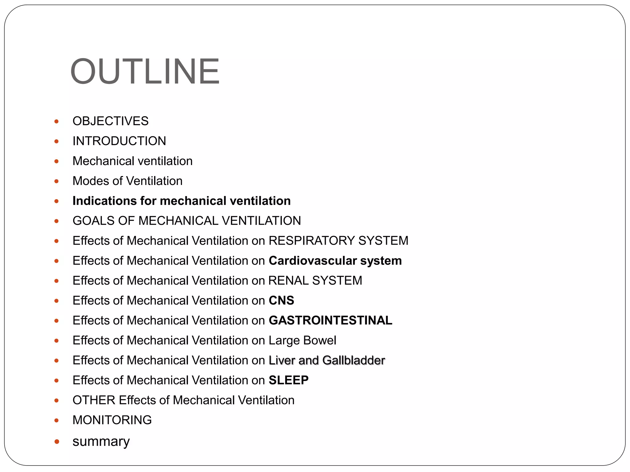 Effects of Mechanical Ventilation on PATIENT BODY | PPTX