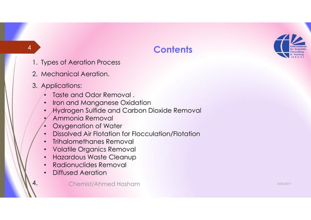 عمليات التهوية- Water Aeration | PPT