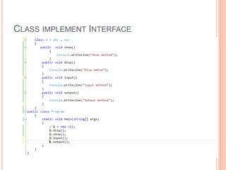 abstract class and interface.Net | Programming Languages | Computing