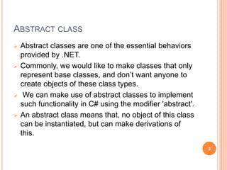 abstract class and interface.Net | Programming Languages | Computing