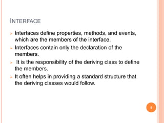 abstract class and interface.Net