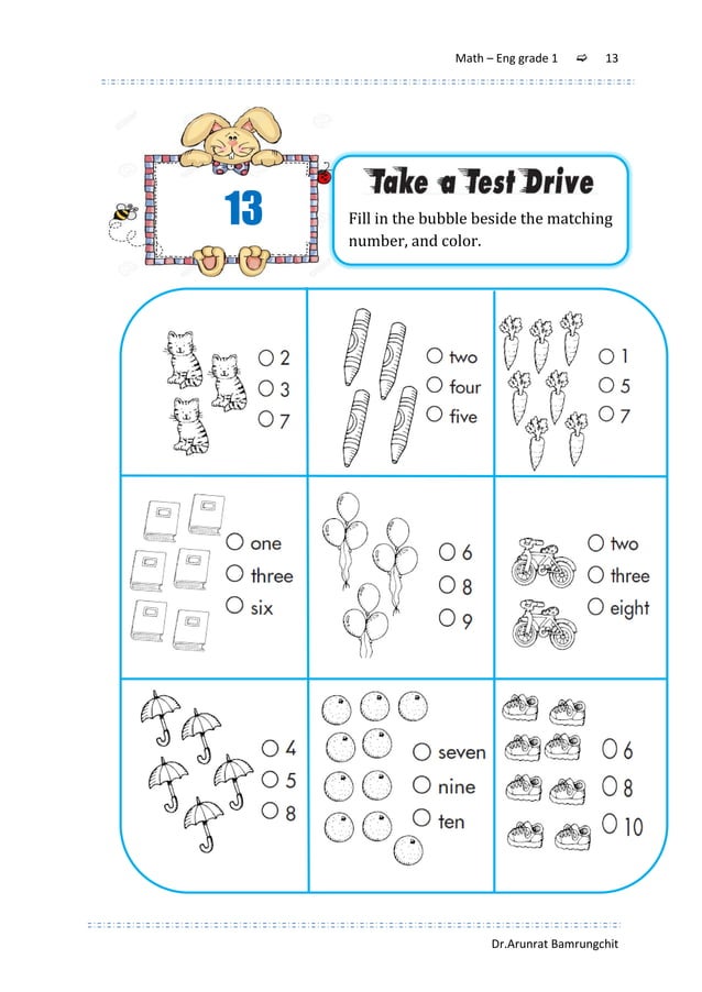 Math-Eng grade 1 | PDF | Homework and Study | Education