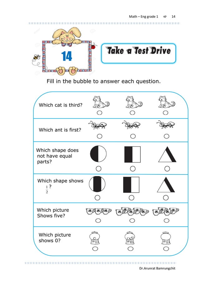 Math-Eng grade 1 | PDF | Homework and Study | Education