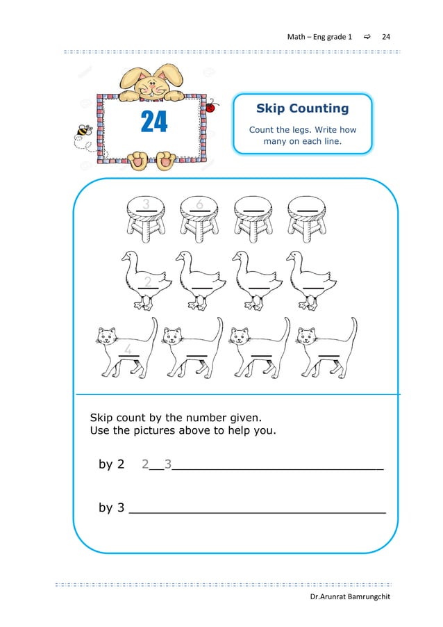 Math-Eng grade 1 | PDF | Homework and Study | Education